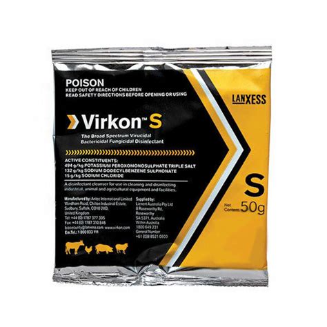 Virkon S Broad Spectrum Disinfectant Sachet 50g
