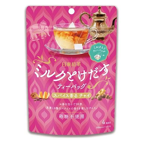日東紅茶 日東紅茶 ミルクとけだすティーバッグ スパイス香るチャイ ティーバッグ 4袋 ×1セット ティーバッグ紅茶 最安値・価格比較
