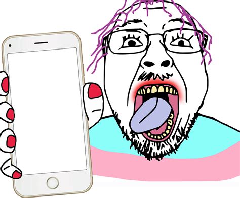SoyBooru Post Glasses Hair Hand Holding Object Holding Phone Iphone Lipstick Open Mouth