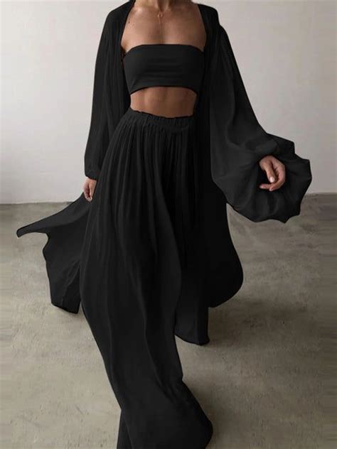 Casual Kimono Two Piece Elastic Waist Pant Sets Nicholes Array Of