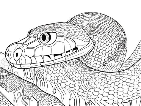 Unwind With Python Coloring Art Coloring Page