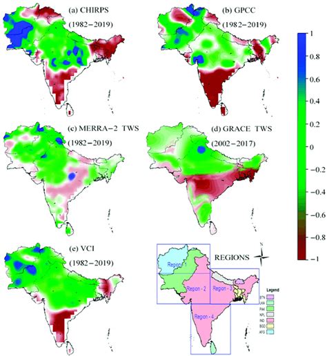 A E Spatial Patterns Of A Spi From Chirps B Spi From Gpcc C Download Scientific