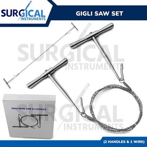 Gigli Saw Set 2 Handles And 1 Wire Surgical Neurology Orthopedic