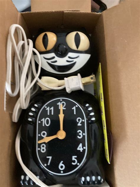 Vintage Kitkat Cat Clock Black Hobbies And Toys Memorabilia And Collectibles Vintage Collectibles