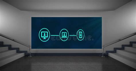Animation Of Phone Laptop And Computer Icons Forming Flowchart Over