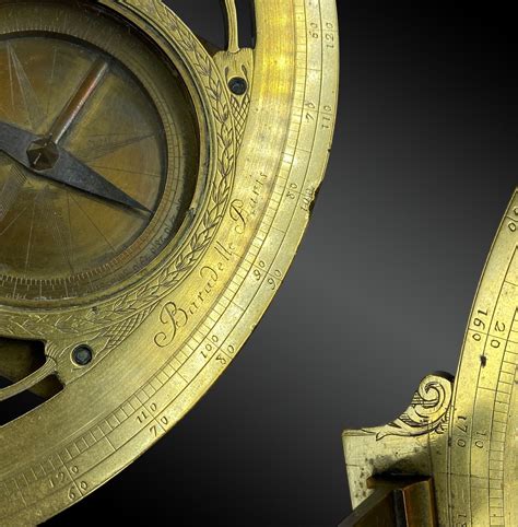Proantic Brass Graphometer Signed Baradelle Paris France Second Hal