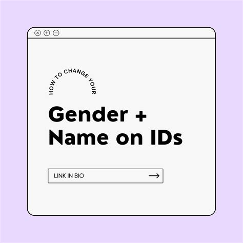 Drivers License State ID Gender Name Change