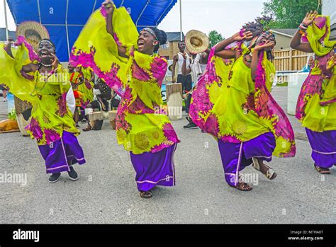 African Dancers And Singers From Uganda Called Neema Choir Stock Photo