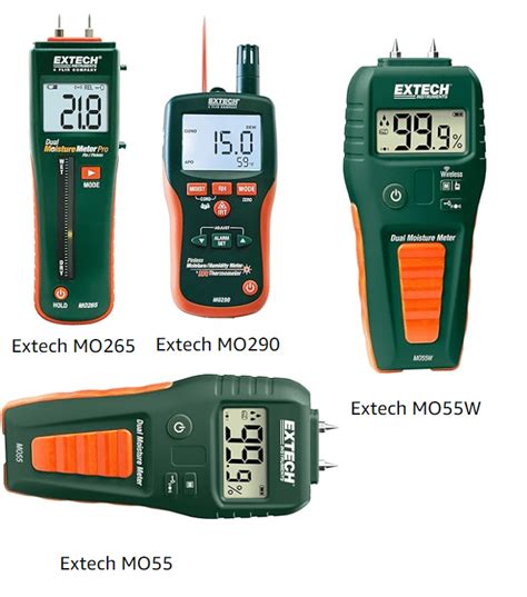 Extech Mo265 Mo290 Mo55 Mo55w Moisture Meter