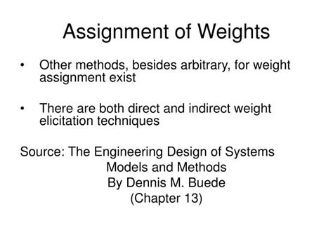 ppt assignment of weights powerpoint presentation free download id