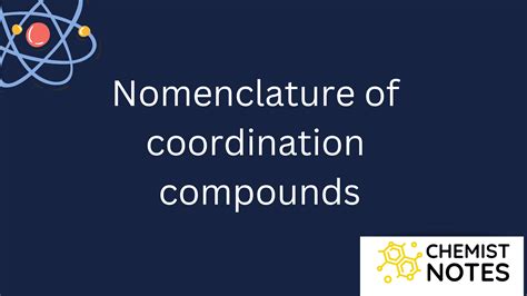 Iupac Nomenclature Coordination Compounds Chemistry Cbse Nce