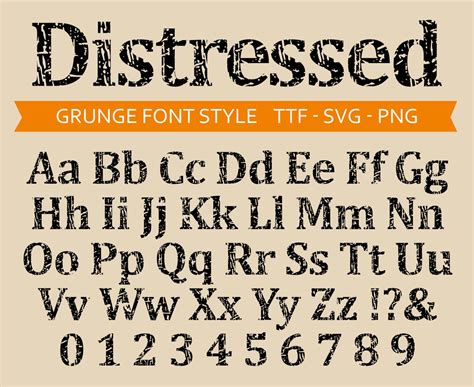Distressed Font Grunge Font Distressed Letters Font Distressed Font For