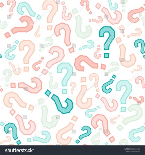 Quiz Seamless Pattern Question Marks Doubt Stock Vector Royalty Free Shutterstock