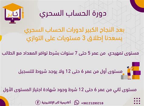 دورة الحساب الذهني أكاديمية ثابر
