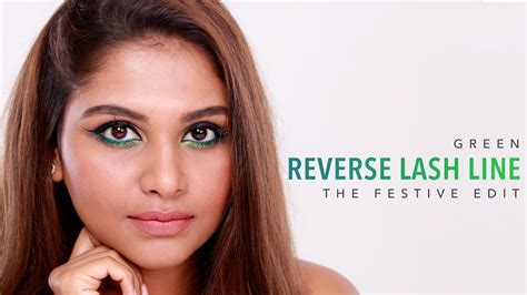 Green Reverse Lash Line Eye Makeup Look Glamrs Cat Eyeliner Tutorial