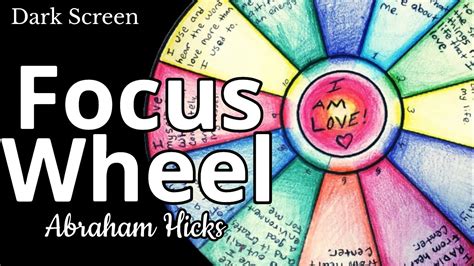 Focus Wheel Abraham Hicks Law Of Attraction Black Screen Youtube