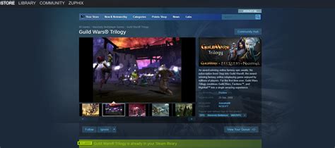 Guild Wars On The Steam Store Is Broken Hope To Get Some Visibility