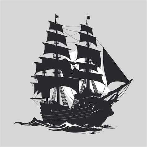 Premium Vector Pirate Ship Vector Background