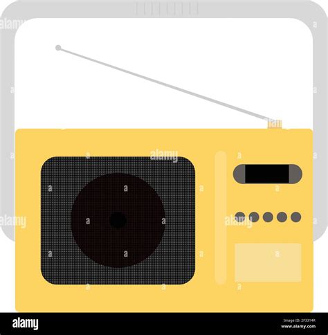 Yellow Radio Illustration Vector On White Background Stock Vector