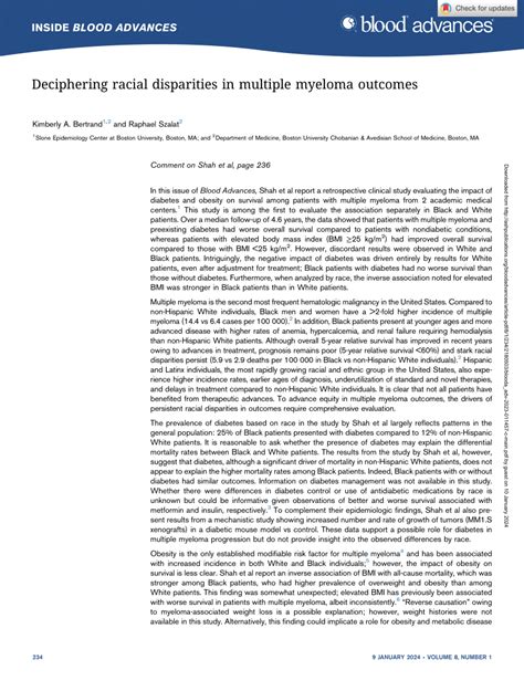 Pdf Deciphering Racial Disparities In Multiple Myeloma Outcomes