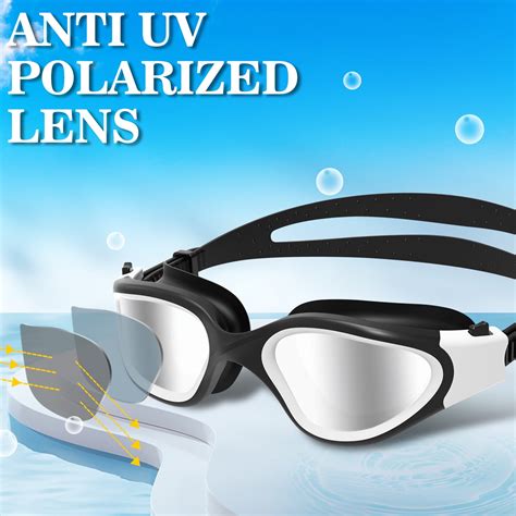 Polarized Swim Goggles Anti Fog Uv Protection For Clear Vision For Men Women Adults And