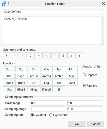Tables Equation Editor