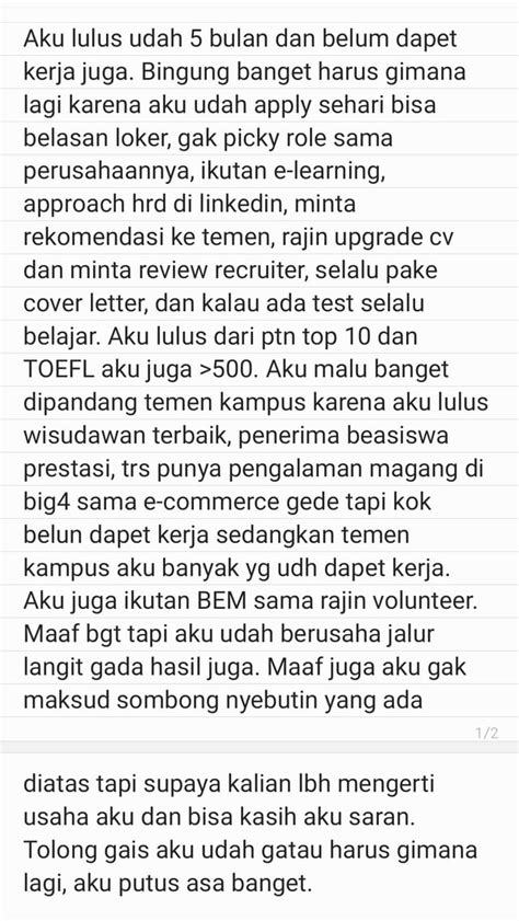 Beri Saran Untuk Pencari Kerja Rindonesia
