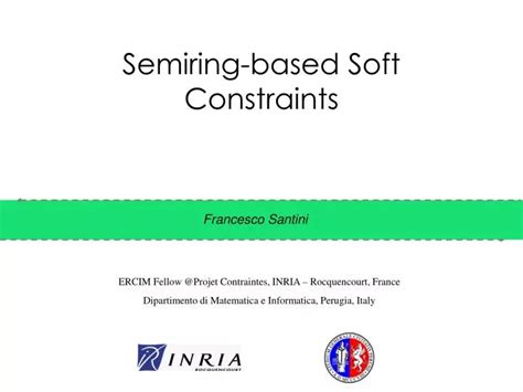 ppt semiring based soft constraints powerpoint presentation free