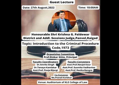 Lecture On Criminal Procedure Code