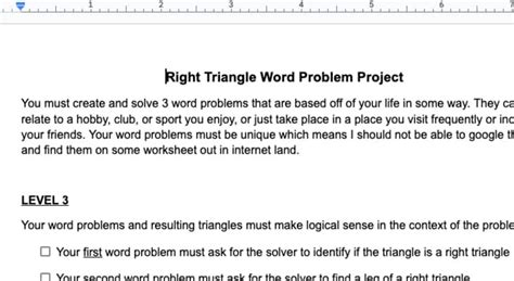 Right Triangle Word Problem Project By Math By Maurais Tpt