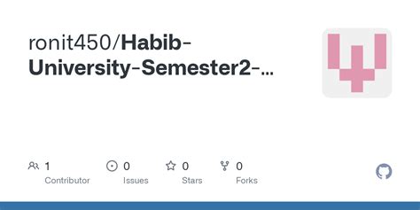 GitHub Ronit450 Habib University Semester2 DSA Programs