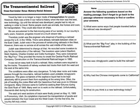 8th Grade Reading Comprehension Passages