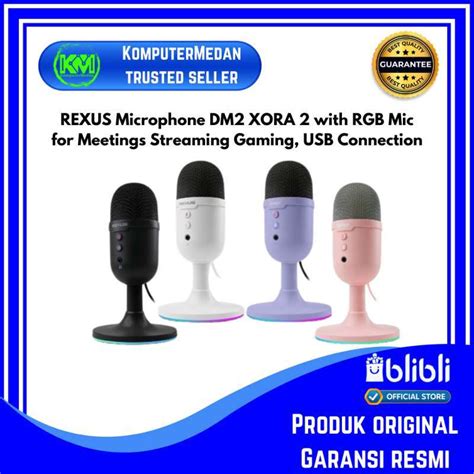 Jual Rexus Microphone Dm2 Xora 2 With Rgb Mic For Meetings Streaming