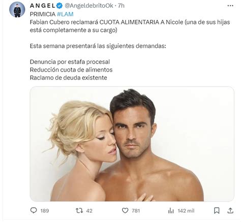 Fabián Cubero Se Cansó De Nicole Neumann Y La Demanda Por Triplicado