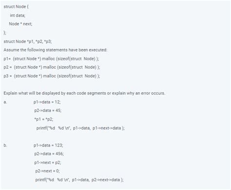 Solved Struct Node Int Data Node Next Struct Node