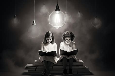 Premium Photo Enlightened Imagination A Vertical Composite Collage Of