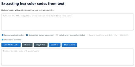 Extracting Hex Color Codes From Text