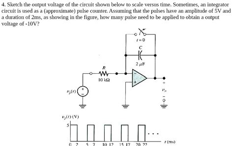 solved sketch the output voltage of the circuit shown below