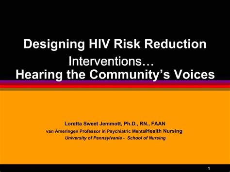Ppt Designing Hiv Risk Reduction Interventions Hearing The Community