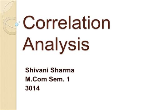 Correlation Ppt Physics Science