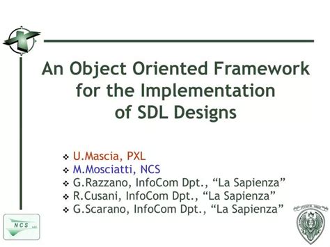 Ppt An Object Oriented Framework For The Implementation Of Sdl
