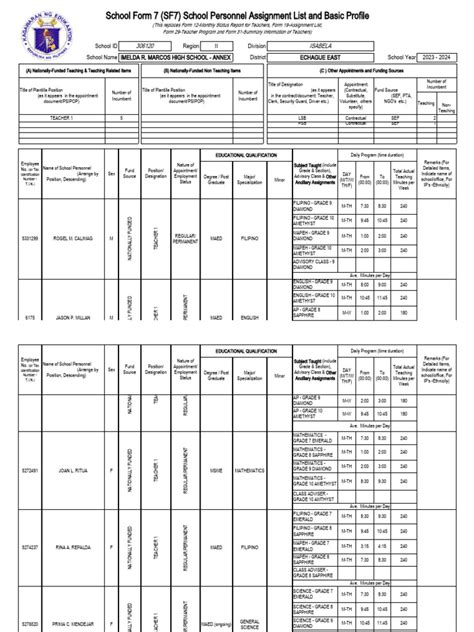 School Forms 7 Pdf Teachers