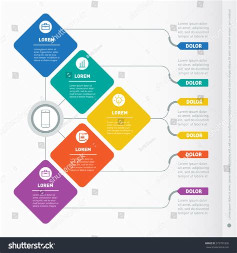 Business Presentation Concept 5 Options Vector Stock Vector Royalty