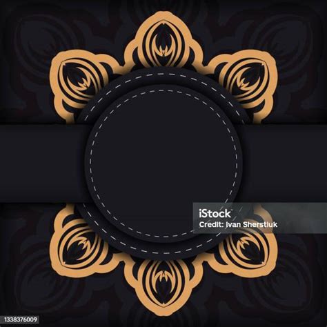빈티지 패턴이 있는 블랙의 세련된 인쇄 방지 엽서 디자인 그리스 장식이 있는 벡터 초대 카드 템플릿 금메달리스트에 대한 스톡 벡터 아트 및 기타 이미지 Istock