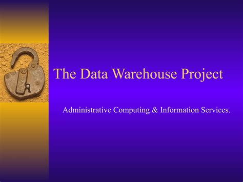 Data Wharehouse Project Ppt