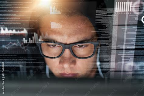 Hacker Overlay And Screen For Cybersecurity Crime Digital And