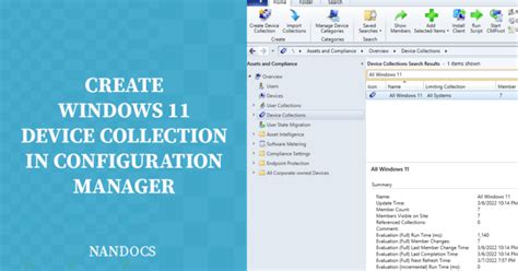 Create Windows 11 Device Collection In Sccm Configuration Manager