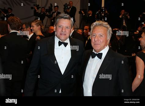 Ted Sarandos And Dustin Hoffman Leaving The The Meyerowitz Stories Screening During The 70th