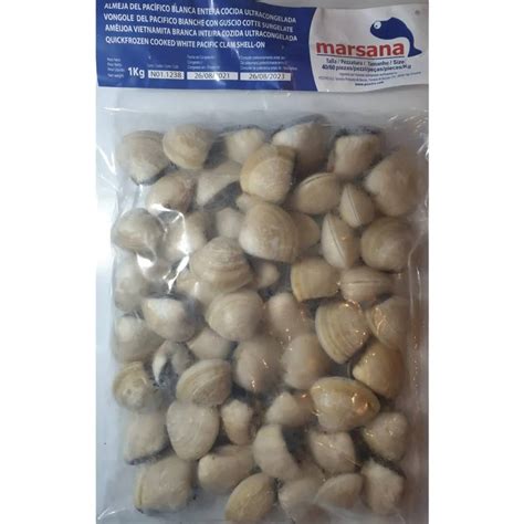 Cooked Whole Shell Clam 6080 1kg