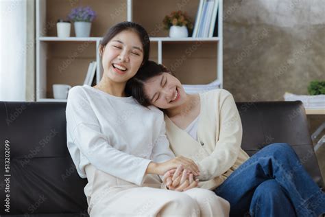 Two Beautiful Asian Women In A Homosexual Relationship Queer Gay